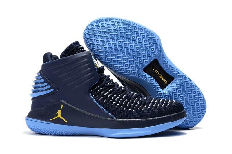 Air Jordan 32 XXXII Deep Blue/Grey/Yellow