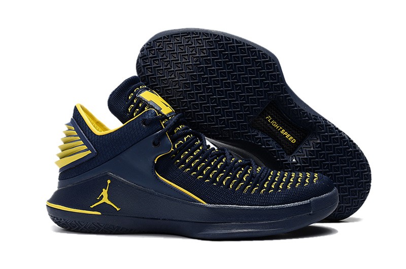 Air Jordan 32 XXXII Low Deep Blue/Yellow